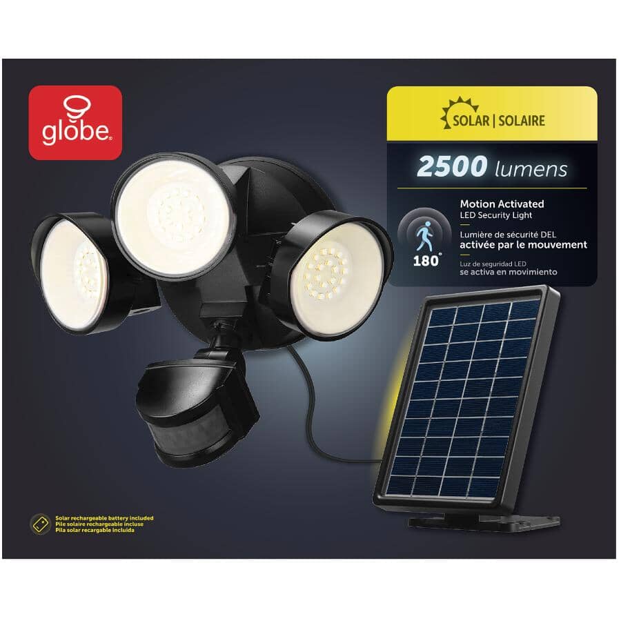 GLOBE ELECTRIC Triple Light Solar Motion LED Security Light | Home Hardware