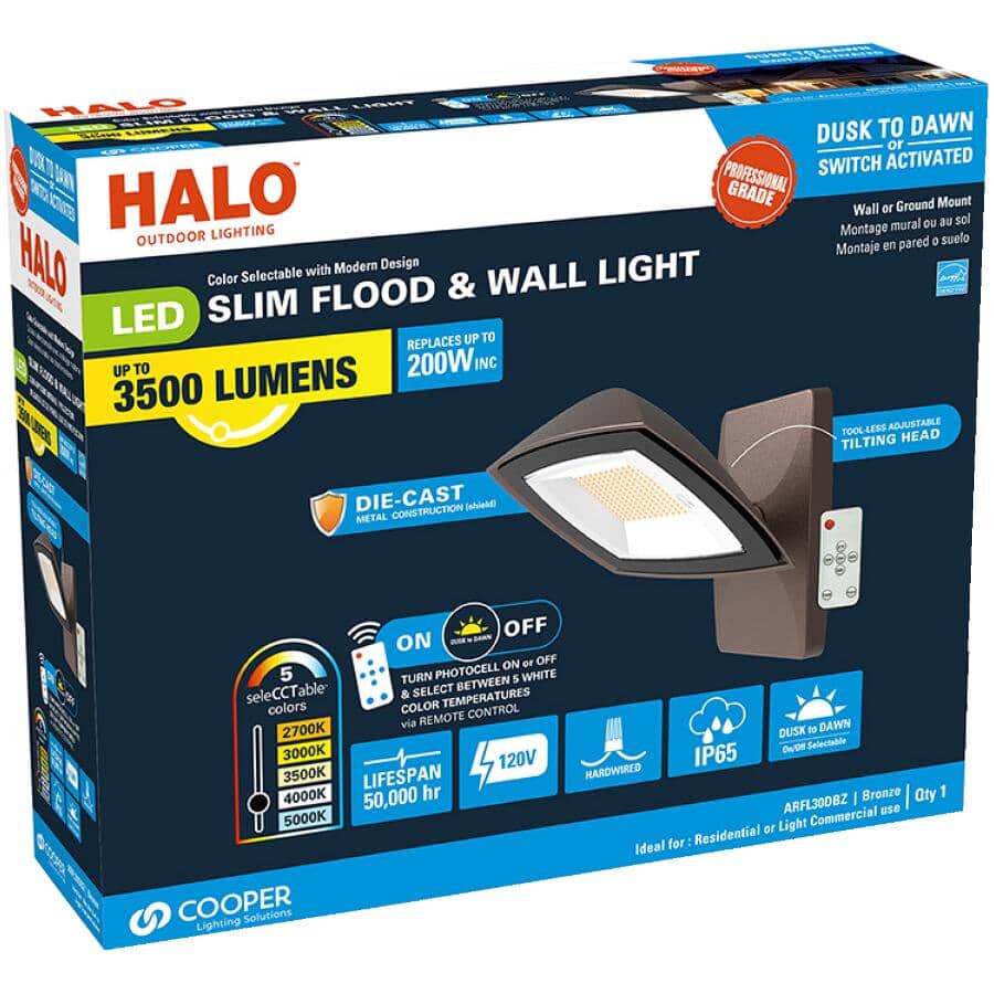 HALO LED Dusk to Dawn Outdoor Flood Light | Home Hardware