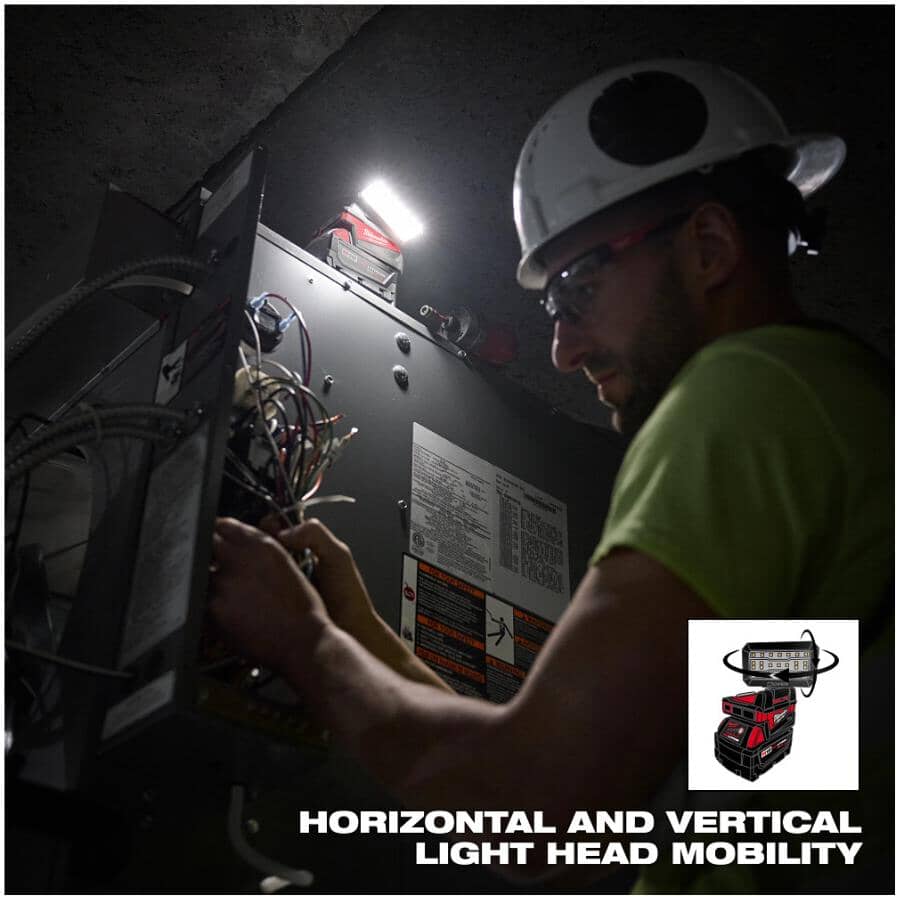 MILWAUKEE M18 Rover Compact Folding LED Flood Work Light with USB ...