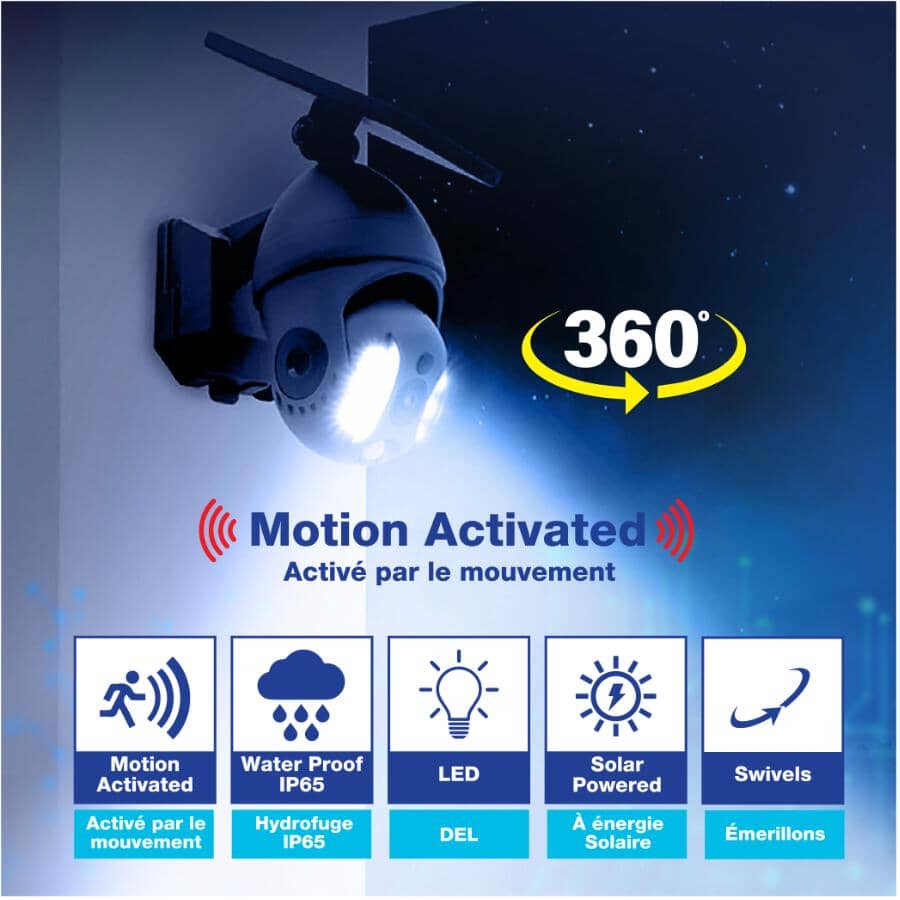 BELL & HOWELL Bionic Spotlight Extreme Solar Powered Motion Sensor ...