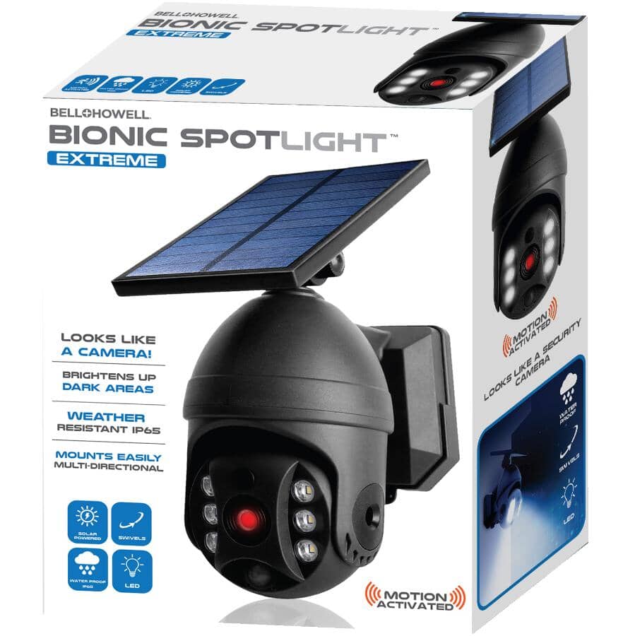 BELL & HOWELL Bionic Spotlight Extreme Solar Powered Motion Sensor ...