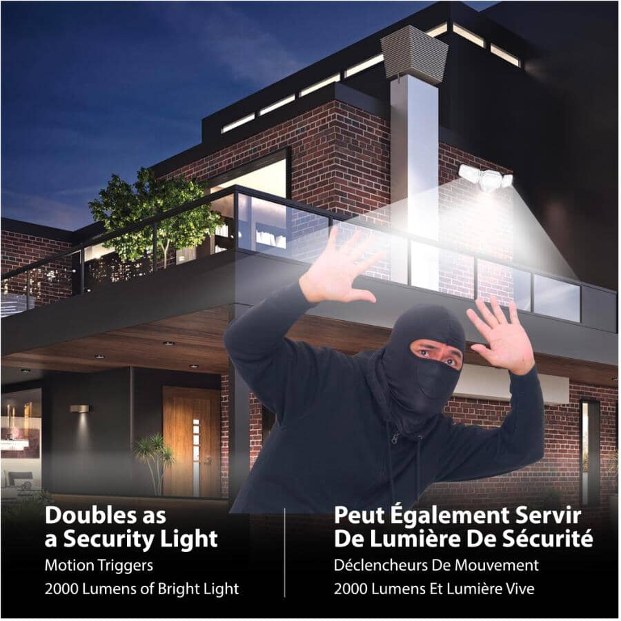 BELL & HOWELL Bionic Floodlight Wired Motion Sensor Security Light ...