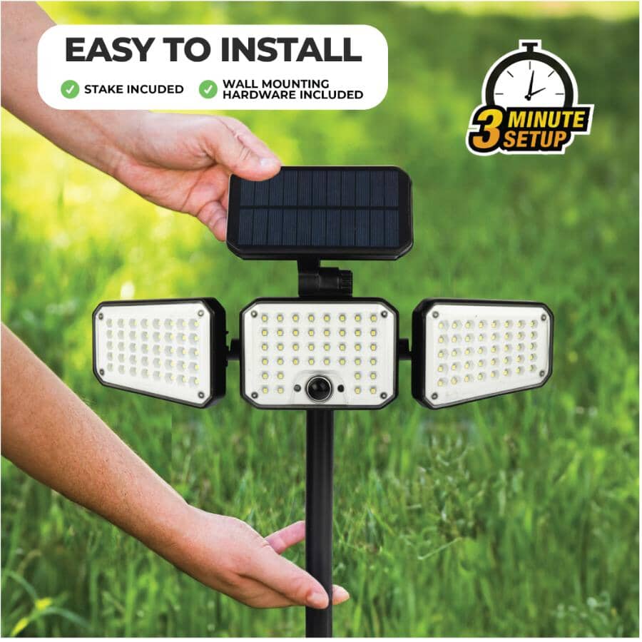 BELL & HOWELL Bionic Floodlight Max Solar Motion Sensor Security Light ...