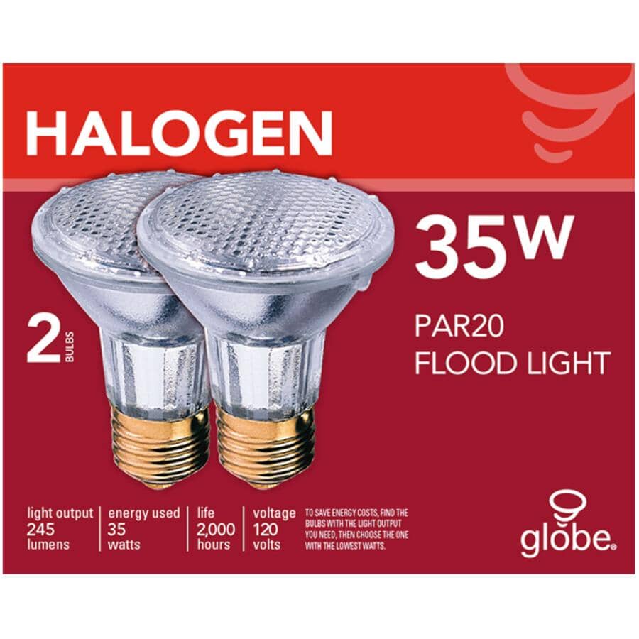 GLOBE ELECTRIC 35W PAR20 Medium Base Halogen Flood Light Bulbs | Home Hardware