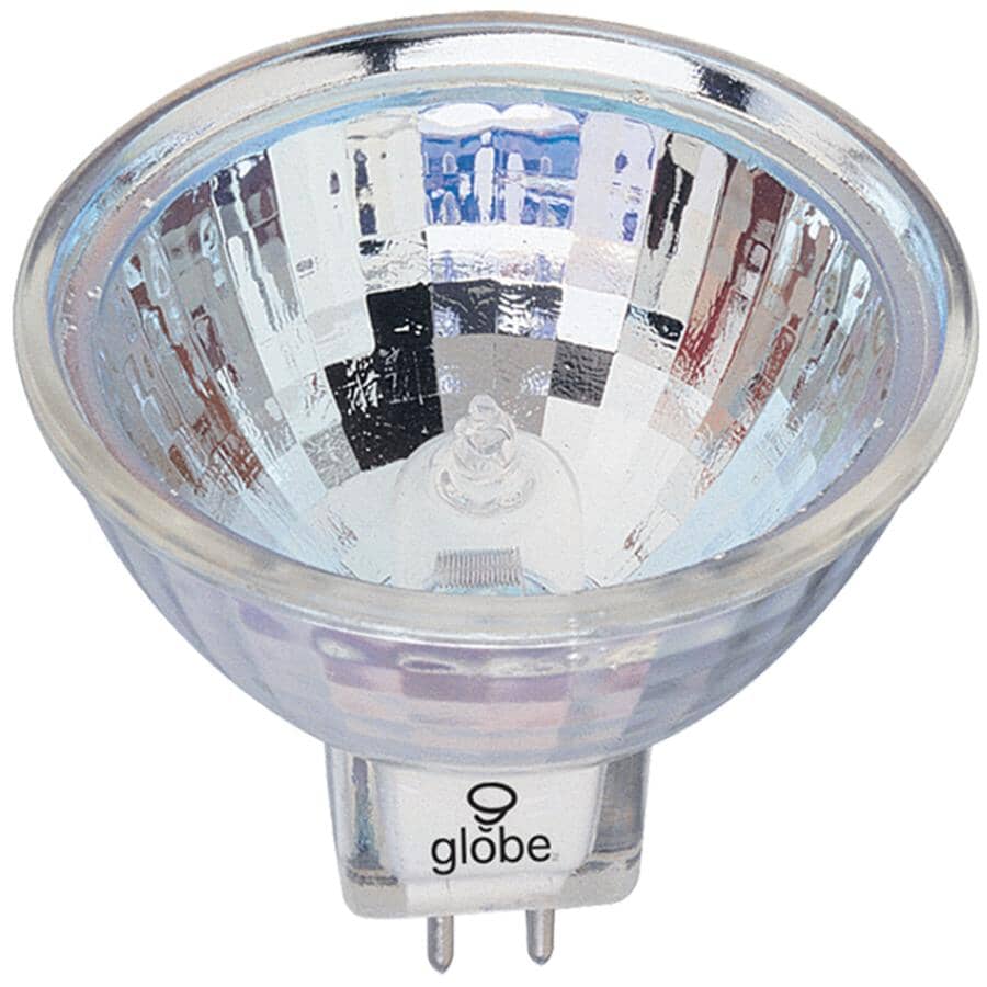 GLOBE ELECTRIC 50W, 12V, MR16 GU5.3 Base Halogen Flood Light Bulb ...
