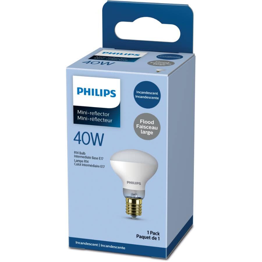 PHILIPS 40W R14 Intermediate Base Frosted Flood Light Bulb | Home Hardware