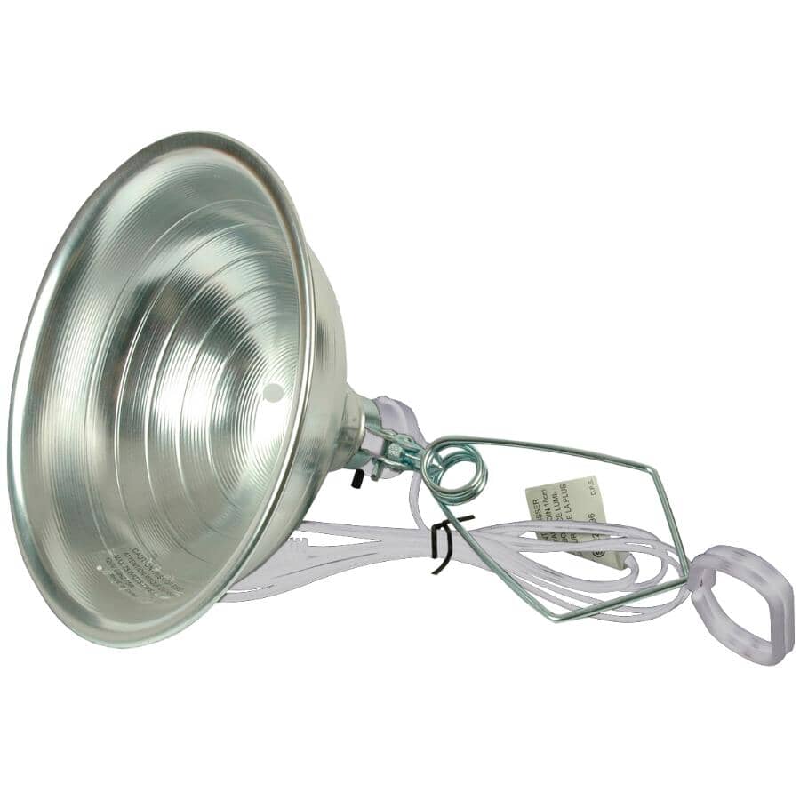 WOODS Lamp Holder with Metal Clamp & Large Reflector Shade | Home Hardware