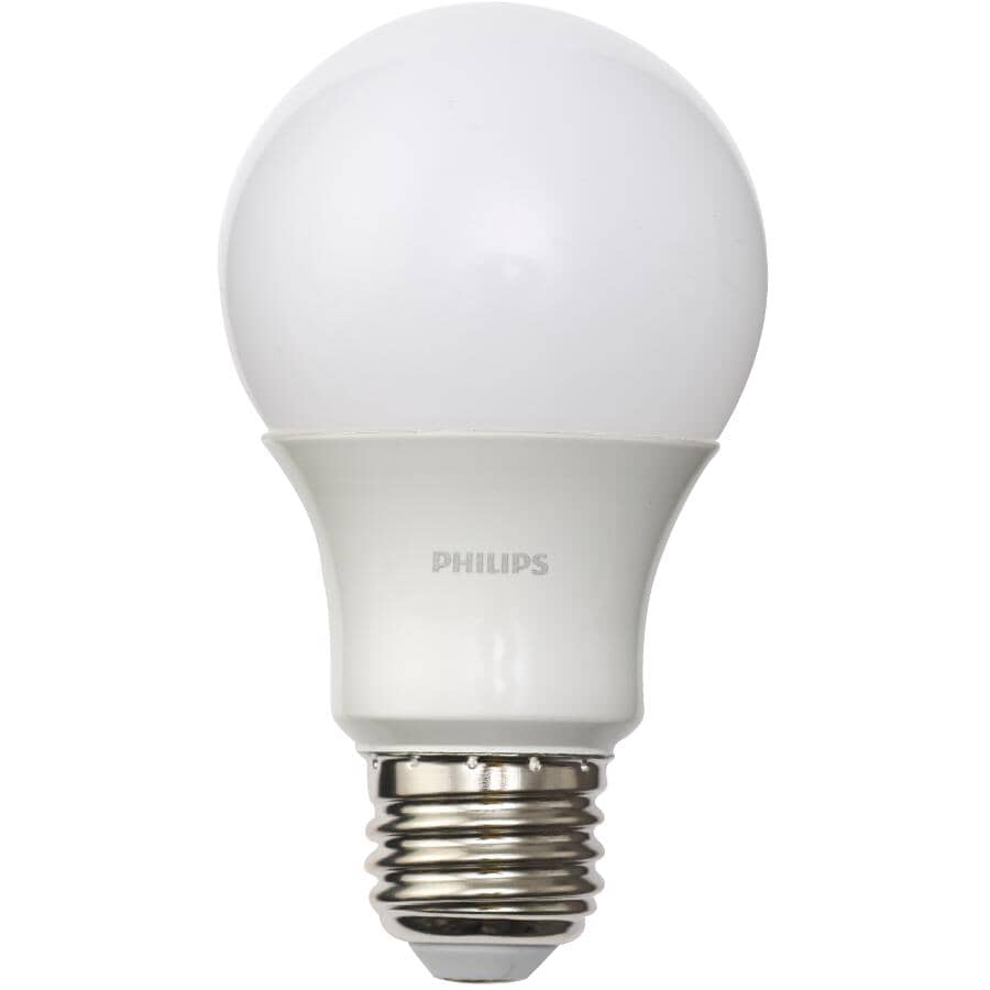 PHILIPS 9W A19 Medium Base Soft White LED Light Bulbs Non-Dimmable ...