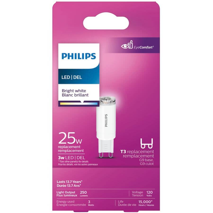 PHILIPS 3W T3 Capsule G9 Base Bright White LED Light Bulb | Home Hardware