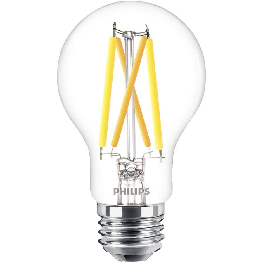 PHILIPS 8W A19 Medium Base Ultra Definition Bright White Dimmable LED ...