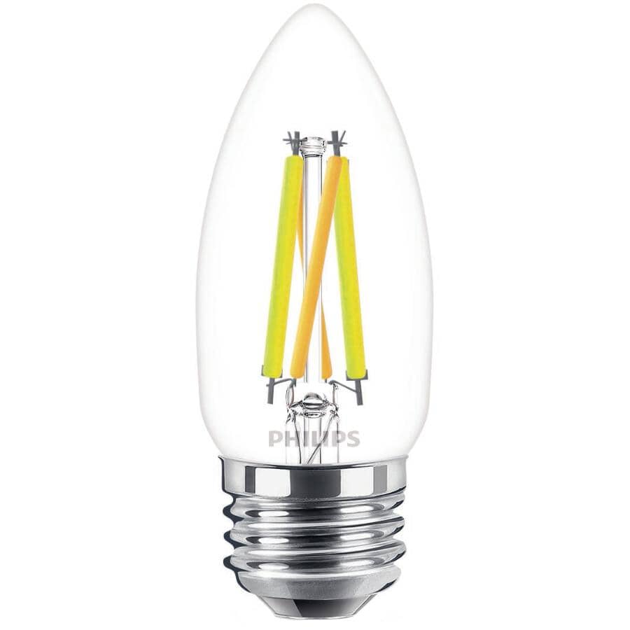 PHILIPS 5W B11 Medium Base Soft White Warm Glow Dimmable LED Light ...