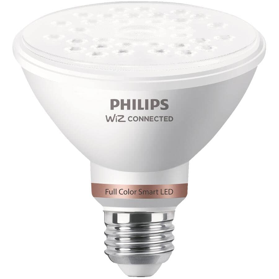 WIZ 9.8W PAR30S Full Colour & Tunable Smart LED Light Bulb | Home Hardware