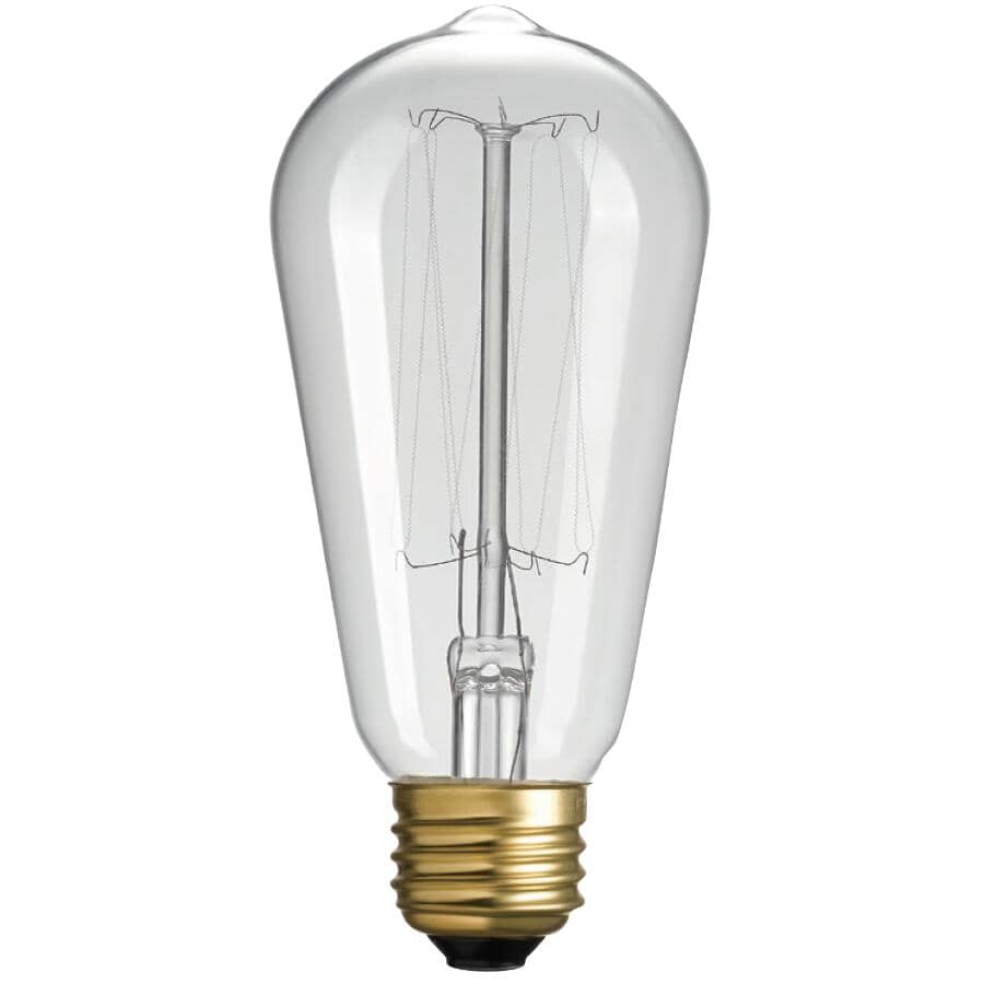 GLOBE ELECTRIC 40W S60 Medium Base Tinted Vintage Edison Light Bulbs ...