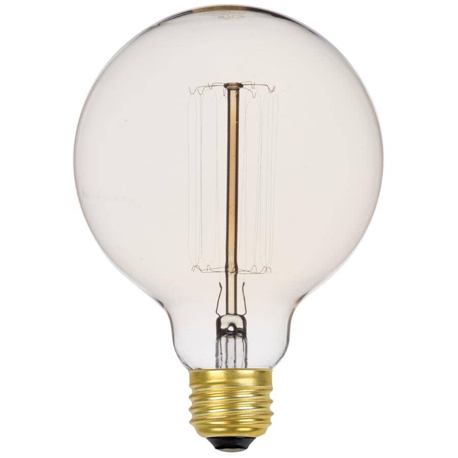 GLOBE ELECTRIC 60W G30 Medium Base Clear Vintage Edison Globe Light ...