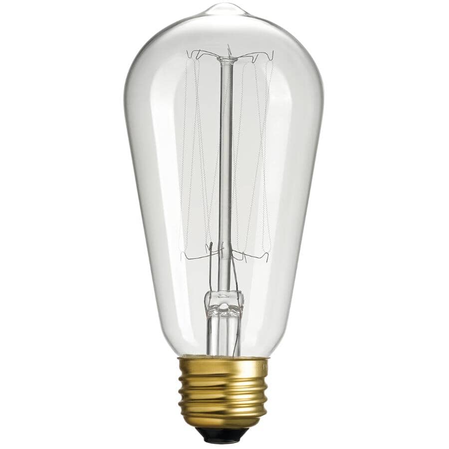 GLOBE ELECTRIC 60W S60 Medium Base Tinted Vintage Edison Light Bulb ...