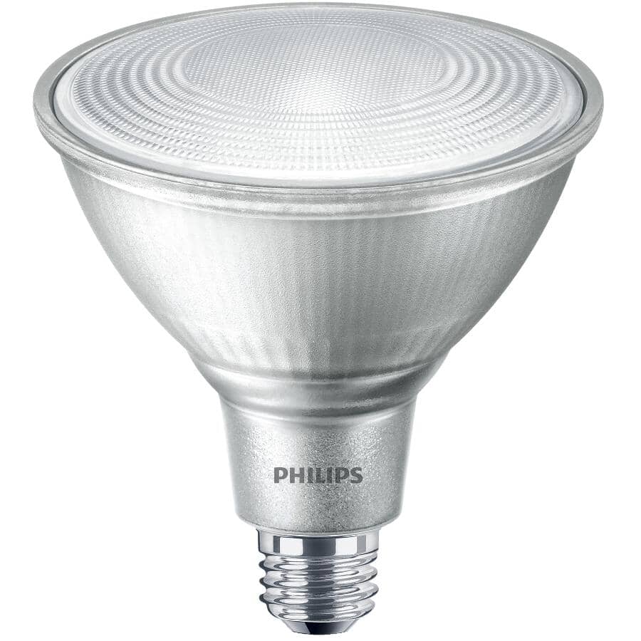 PHILIPS 10W PAR38 Medium Base Bright White Glass LED Light Bulb | Home ...