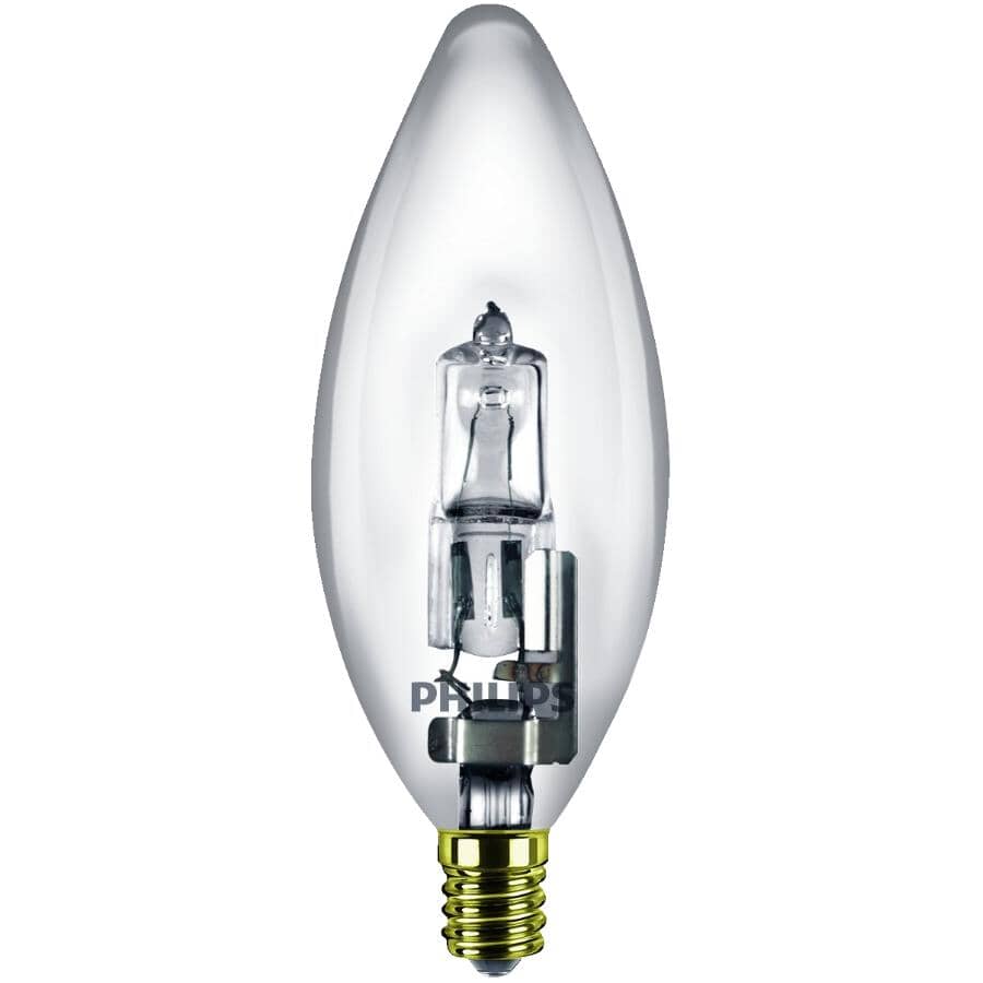 PHILIPS 25W B11 Candelabra Base Clear Dimmable Halogen Light Bulbs ...