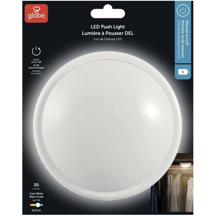 GLOBE ELECTRIC LED Push Light with Manual On/Off Switch | Home Hardware