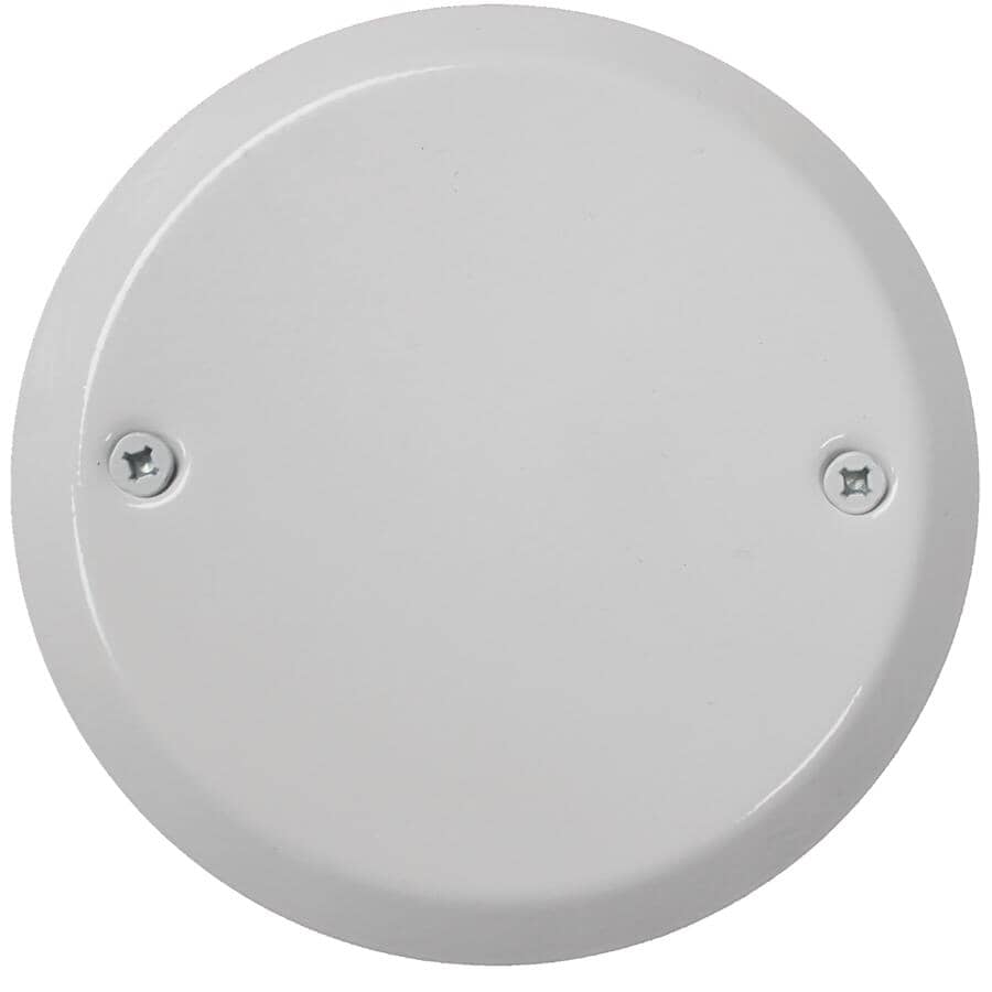 IBERVILLE White Round Flat Single Box Blank Ceiling Cover | Home Hardware