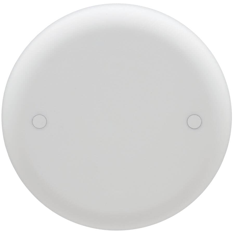 CARLON White Round Flat Single Box Blank Ceiling Cover | Home Hardware