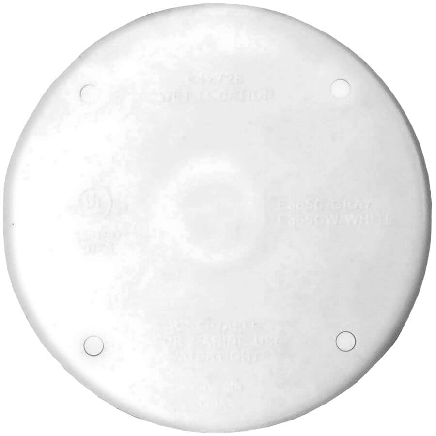 CARLON White Round Blank Receptacle Cover | Home Hardware
