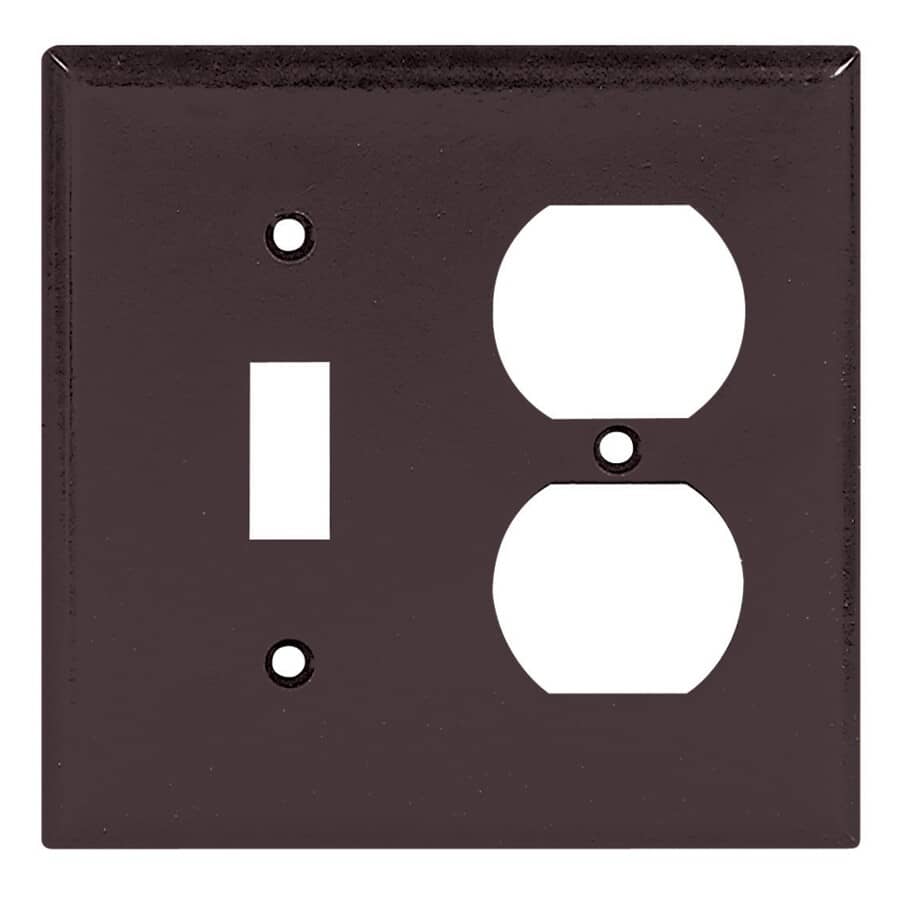 EATON Brown 1-Toggle/1-Duplex Switch/Receptacle Plate | Home Hardware
