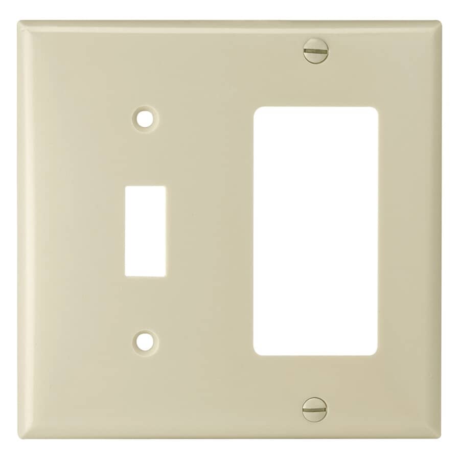 EATON Ivory 1-Toggle/1-Decorator Switch/Receptacle Plate | Home Hardware