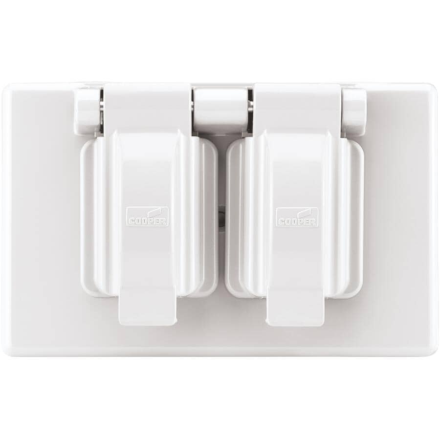 EATON 1 Gang Weatherproof White Outlet Cover | Home Hardware