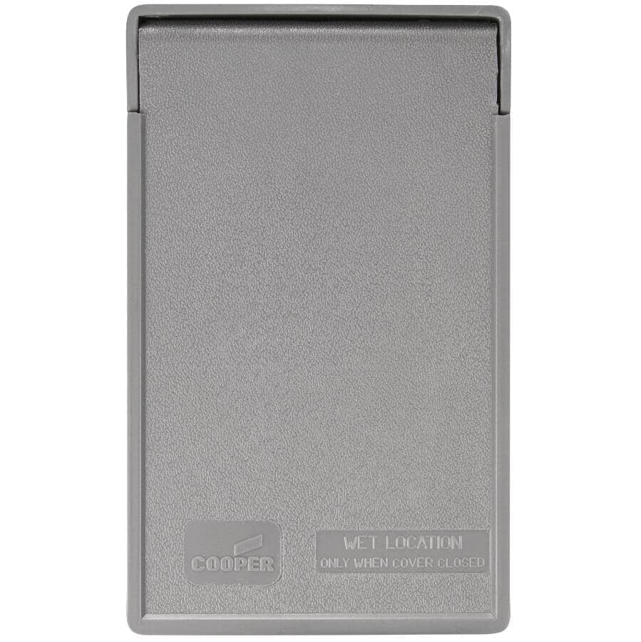 EATON Grey Vertical Weatherproof GFCI Receptacle Cover | Home Hardware