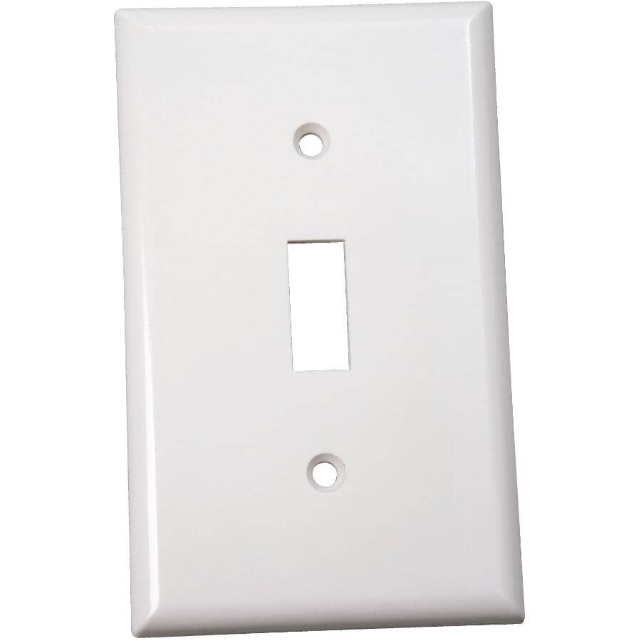 HOME ELECTRIC 10 Pack White Plastic 1-Toggle Switch Plates | Home Hardware