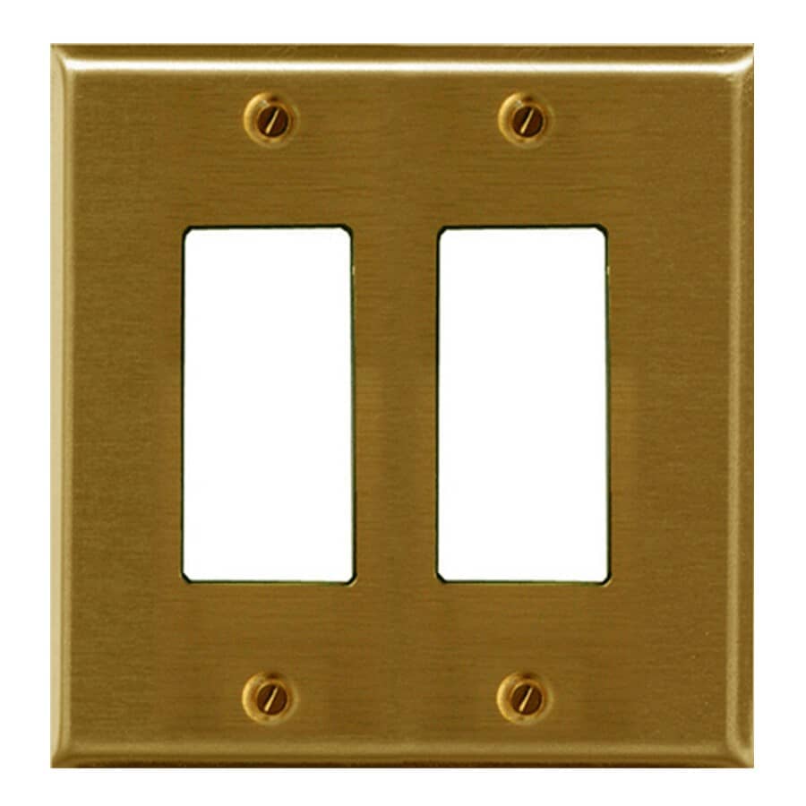 Atron Brass Decora 2 Device Switch Plate | Home Hardware