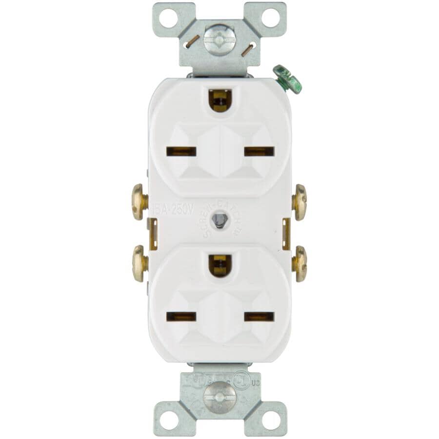 EATON 250 Volt 15 Amp White Duplex Receptacle | Home Hardware