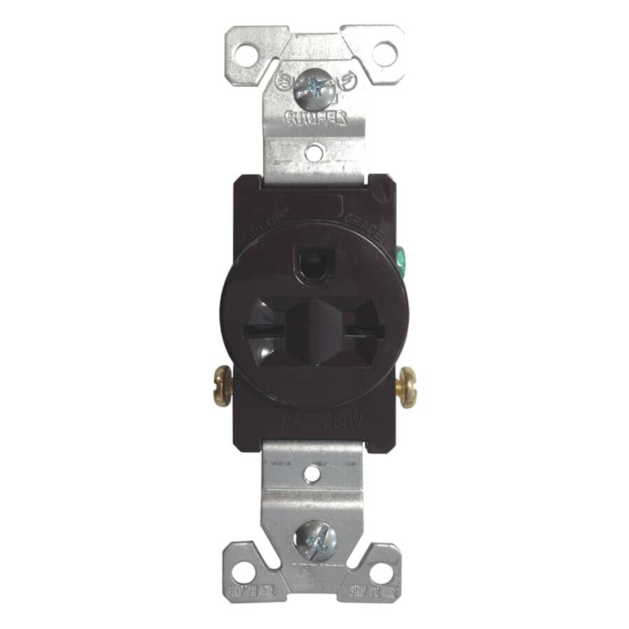 EATON 15 Amp 250V Brown Single Receptacle | Home Hardware