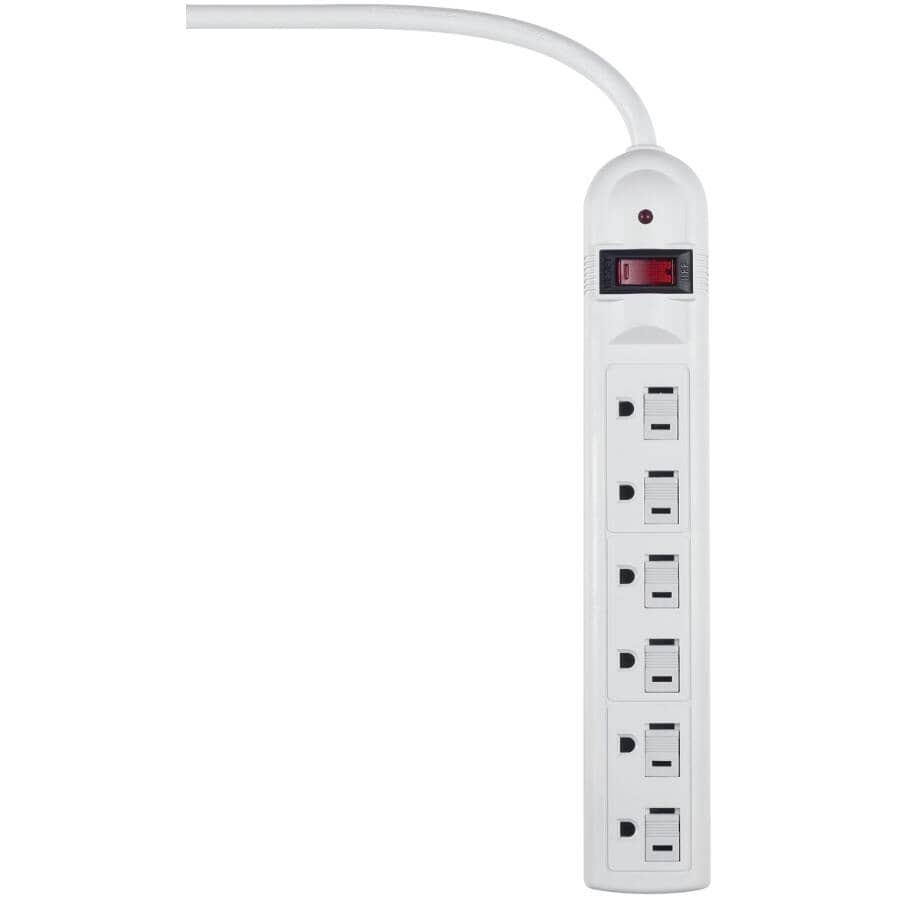GLOBE ELECTRIC 6 Outlet Power Strip with Safety Covers | Home Hardware