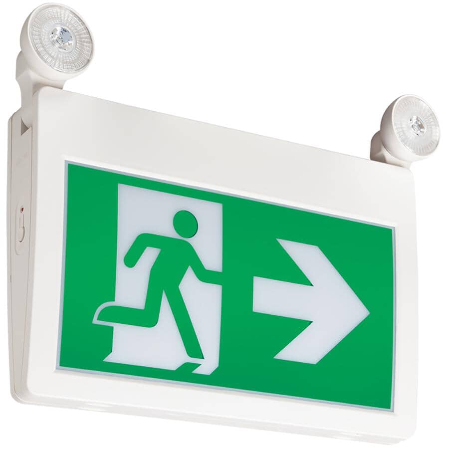 EMERGI-LITE LED Pictogram Exit Sign with 2 Emergency Lights | Home Hardware