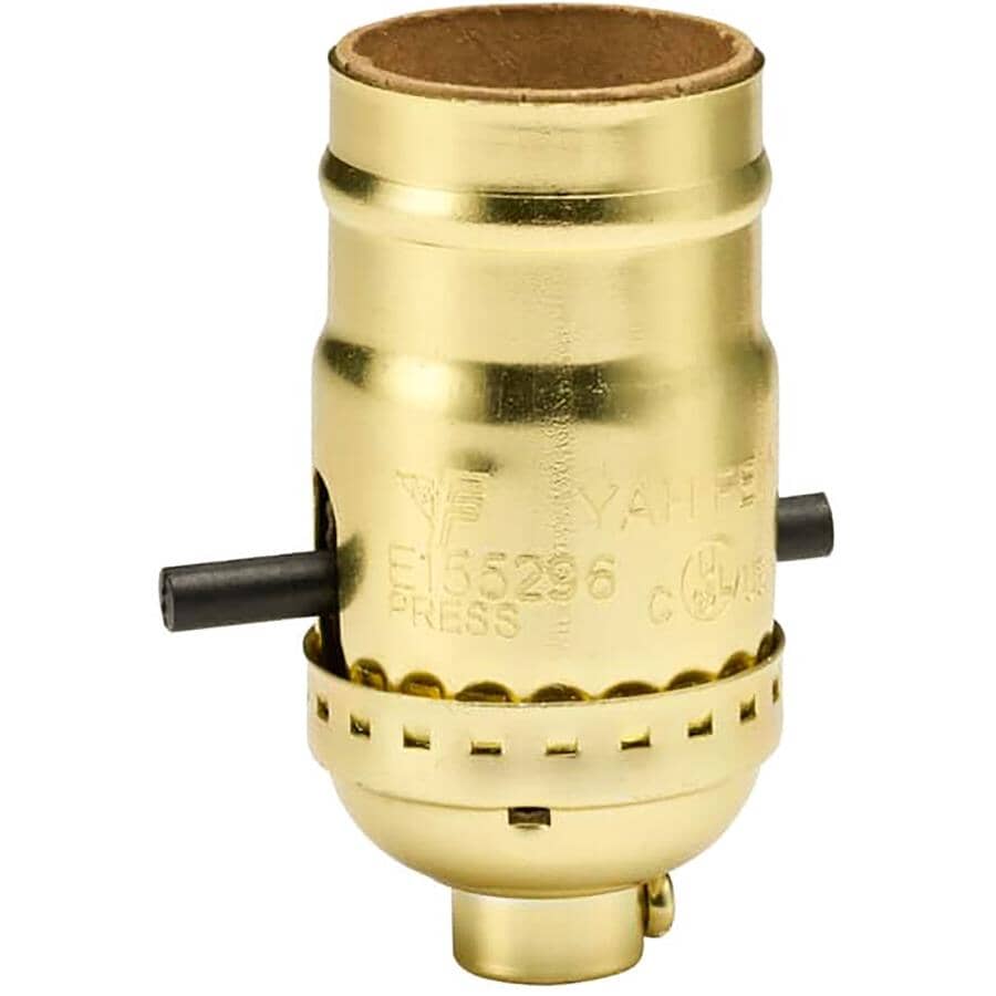 PROJEX Brass Push Through Light Socket | Home Hardware