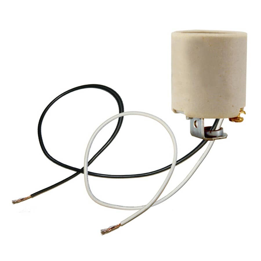 ATRON Porcelain Light Socket with Leads | Home Hardware
