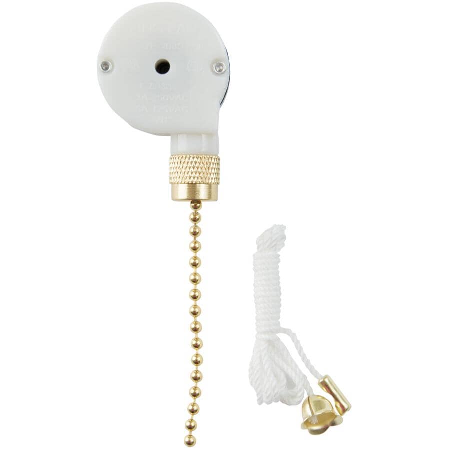 GARDNER BENDER Single Pole Triple Throw Pull Chain Canopy Switch | Home ...