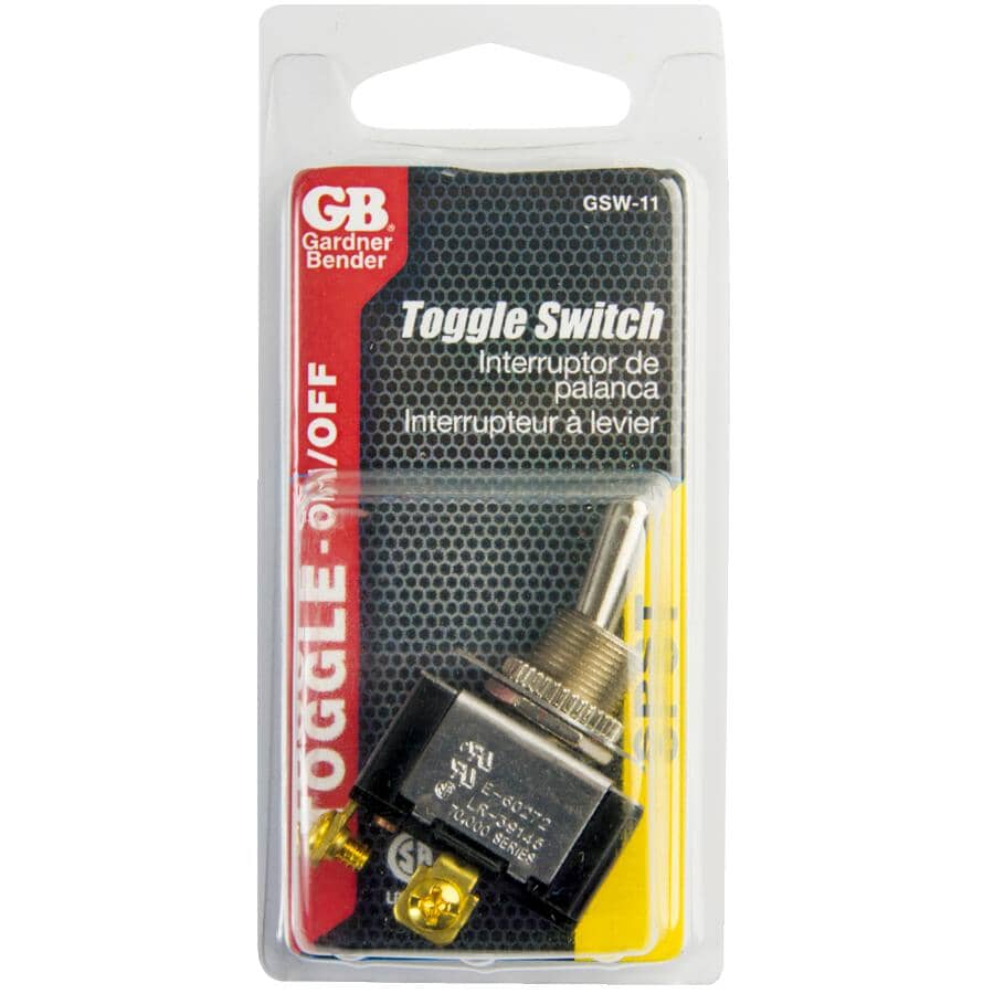 GARDNER BENDER Single Pole Single Throw Toggle Canopy Switch with Plate ...