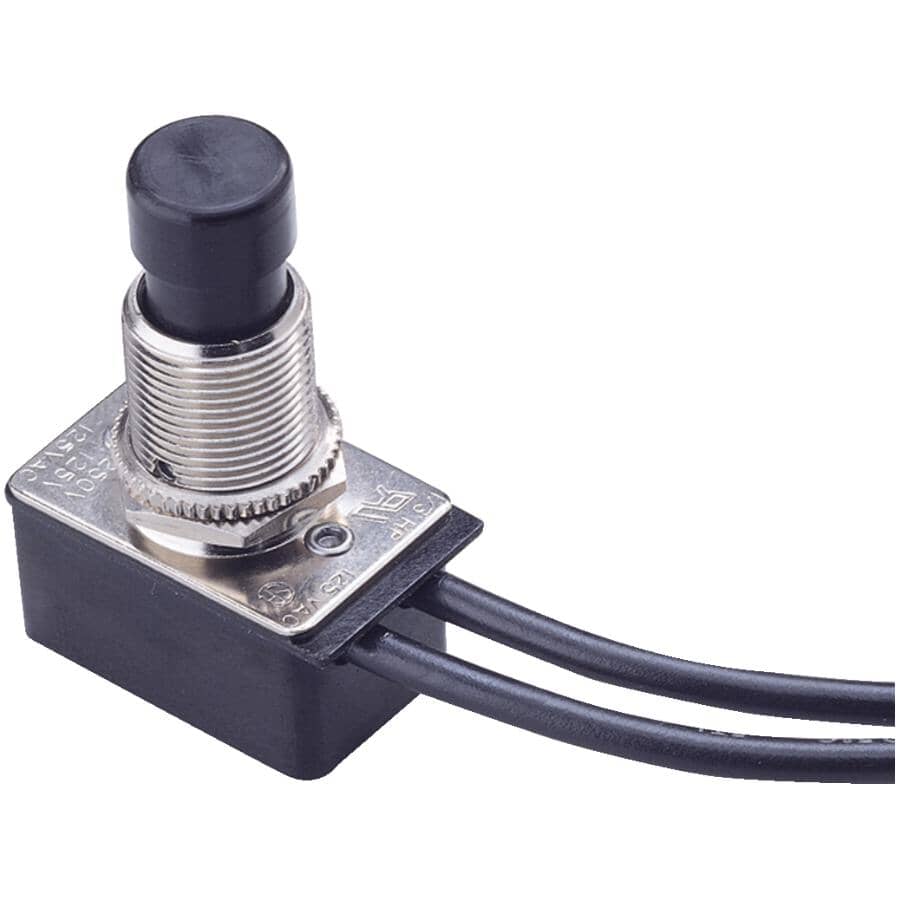GARDNER BENDER Single Pole Single Throw Push Button Canopy Switch ...
