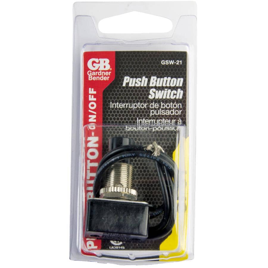 GARDNER BENDER Single Pole Single Throw Push Button Canopy Switch ...