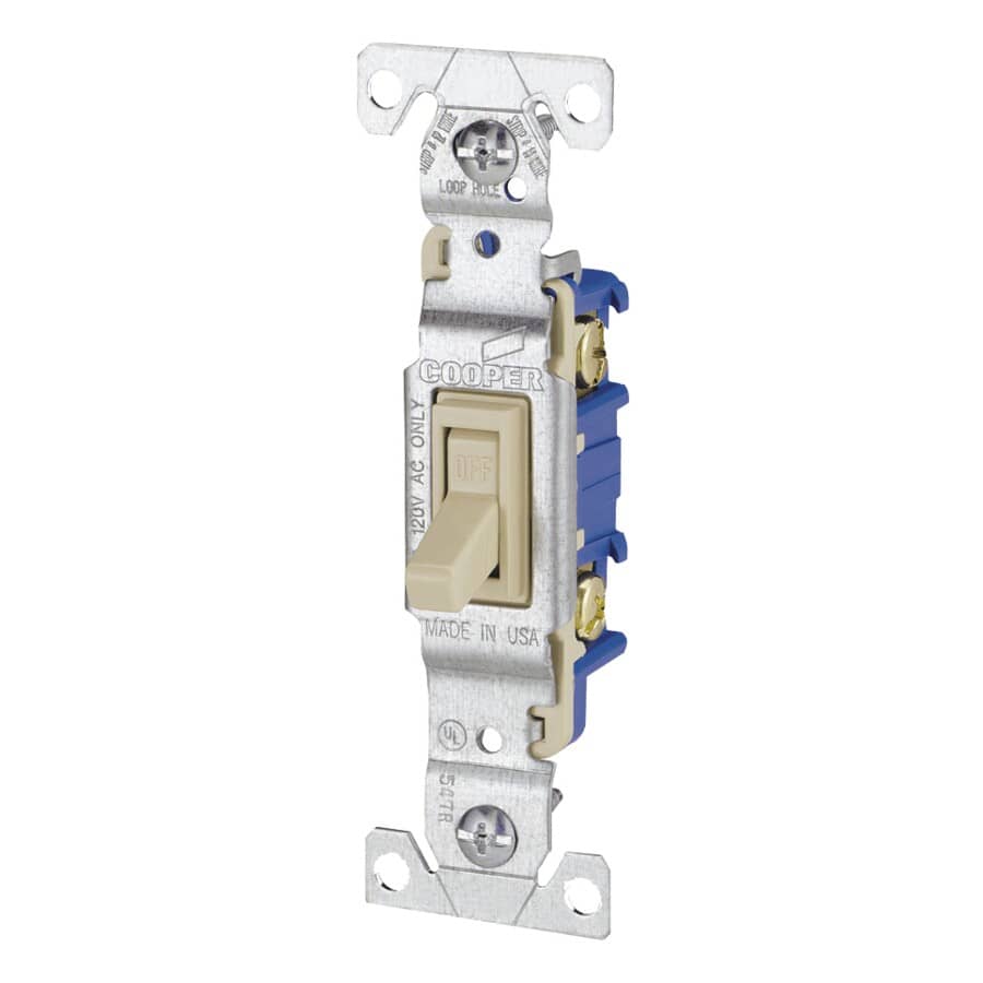 EATON Single Pole Ivory Quiet Toggle Light Switch | Home Hardware