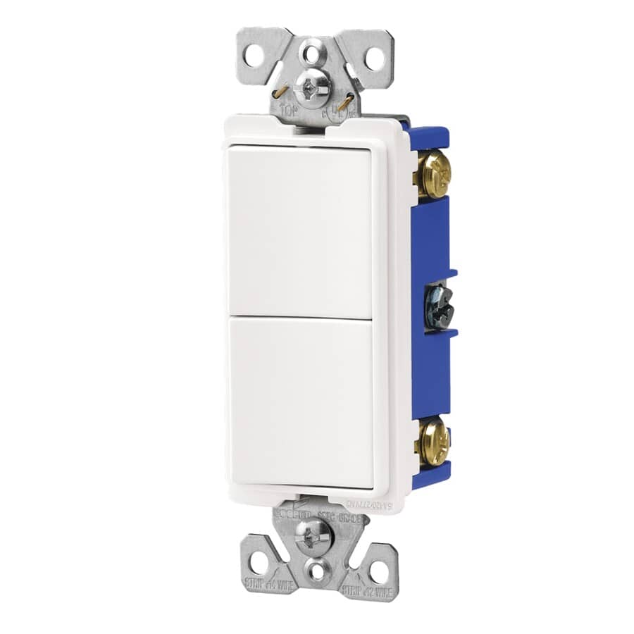 EATON 2 Rocker White Light Switch | Home Hardware