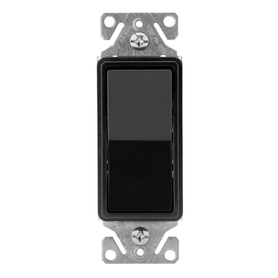 EATON Single Pole Decorator Black Light Switch | Home Hardware