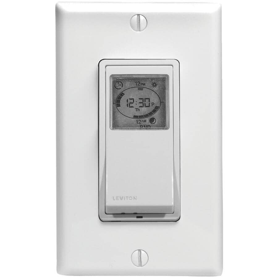 LEVITON 24 Hour Programmable LCD Timer Switch | Home Hardware