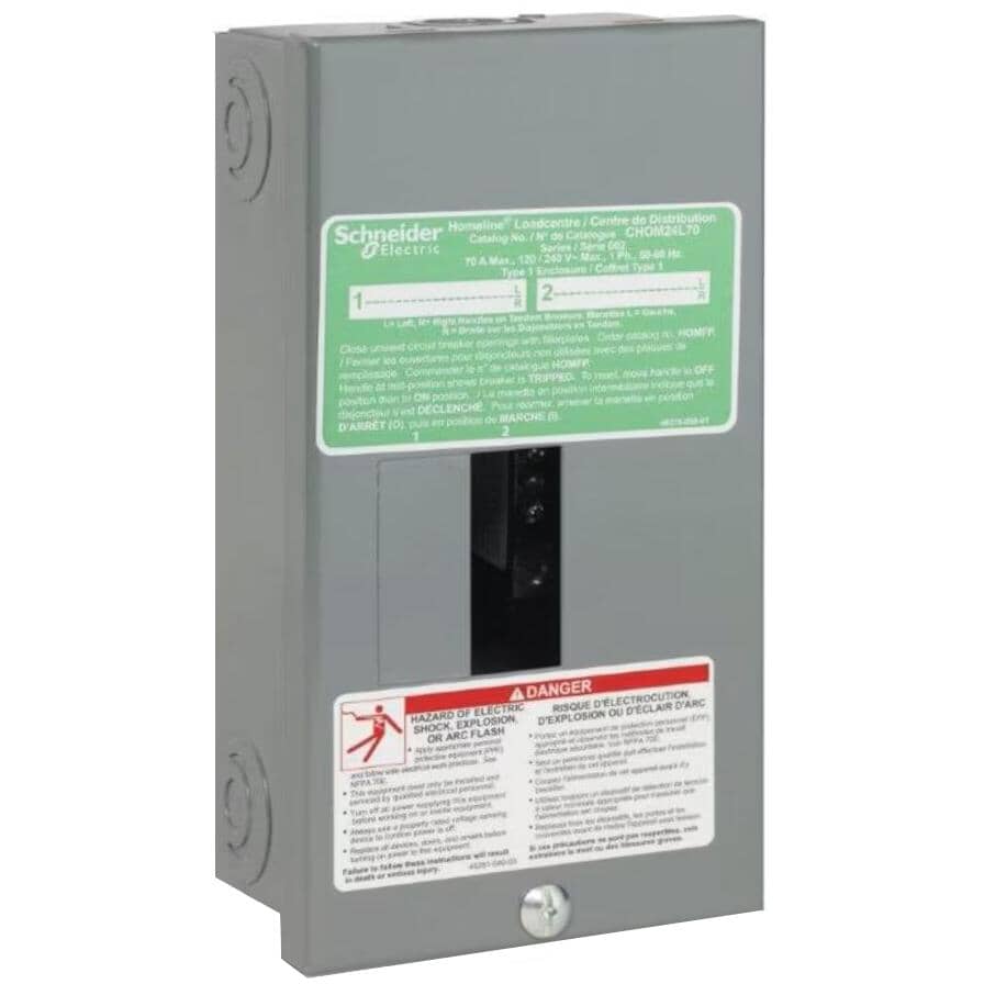 HOMELINE 70 Amp Sub Panel Loadcentre with 4 Circuits | Home Hardware