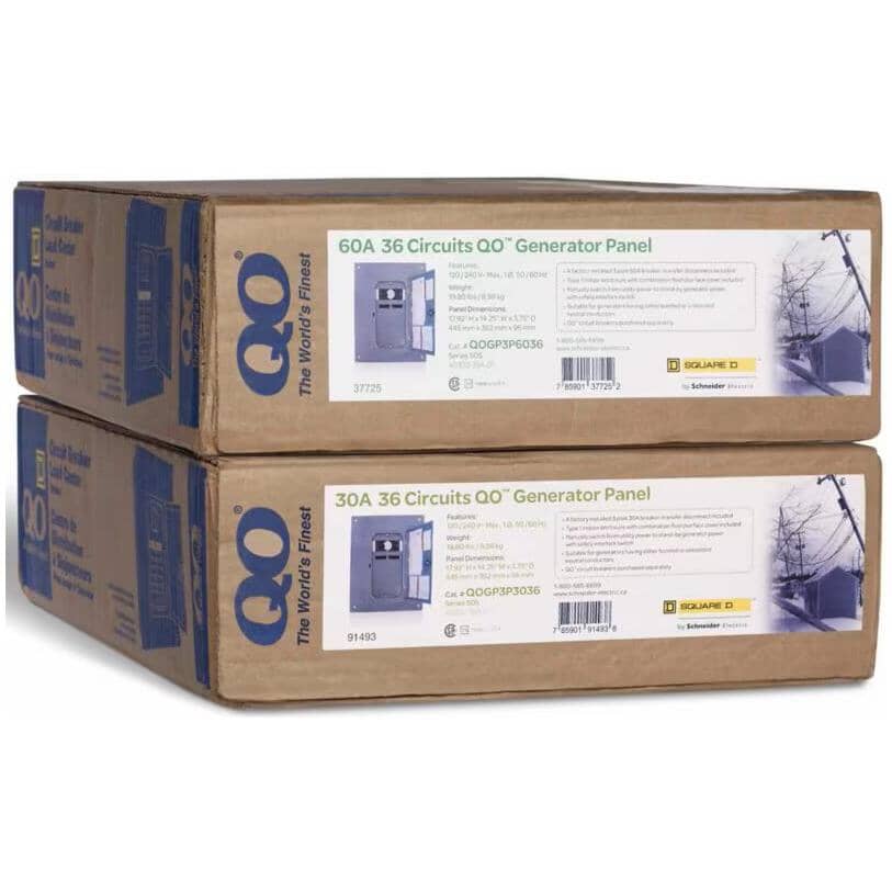 SQUARE D 36 Circuit 60 Amp Generator Panel Box | Home Hardware