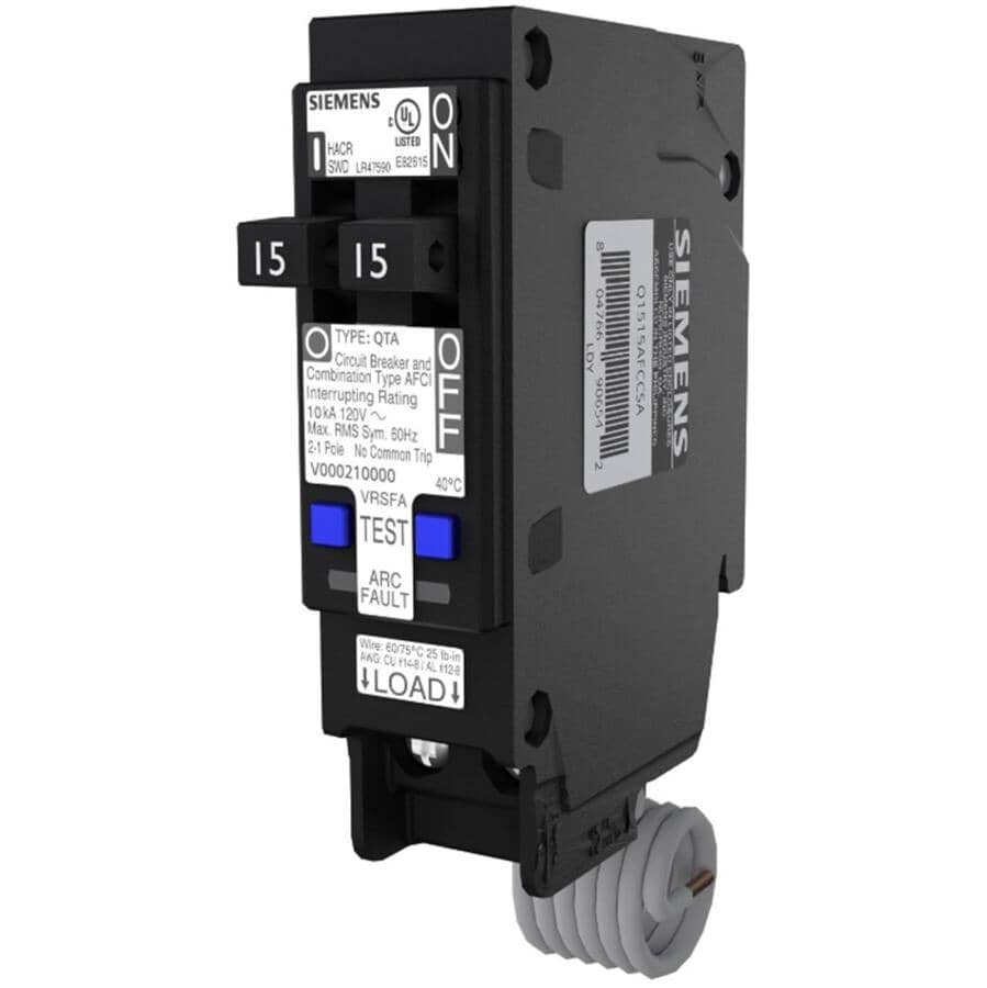 SIEMENS 15 Amp / 15 Amp Twin Circuit Breaker | Home Hardware