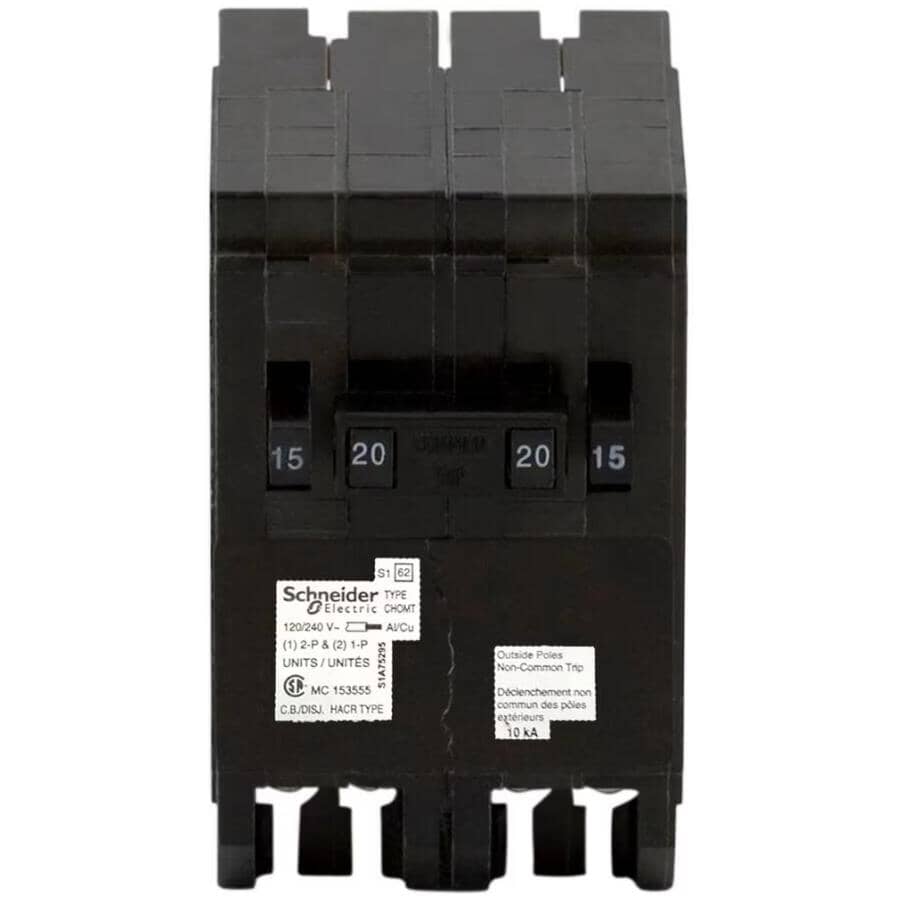 HOMELINE 20 Amp Single Pole/Double Pole Quad Plug | Home Hardware