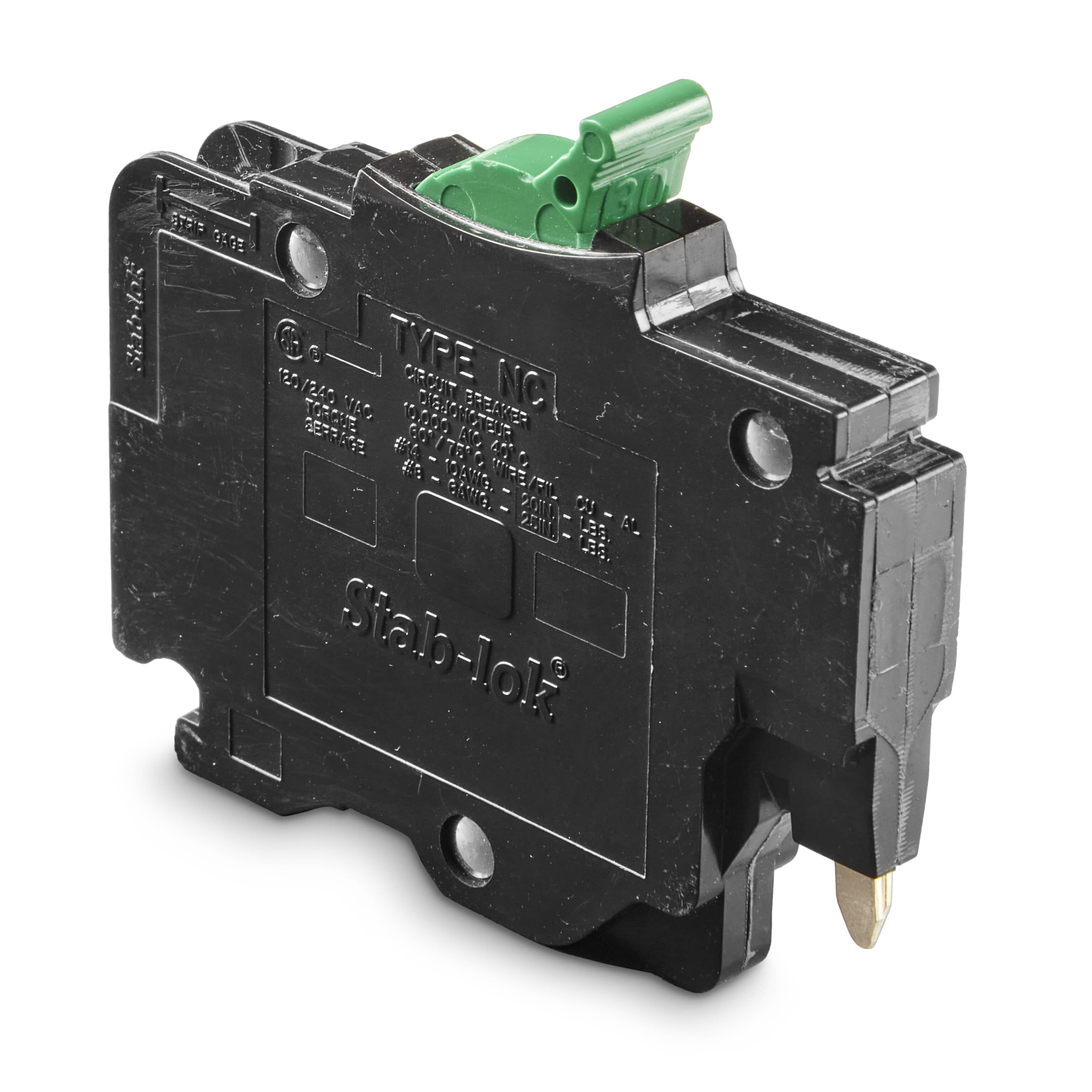 SCHNEIDER ELECTRIC Stab-lok 30 Amp Single Pole Circuit Breaker | Home ...